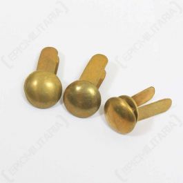 Set of 3 Helmet Split Pin Rivets - Brass - Epic Militaria