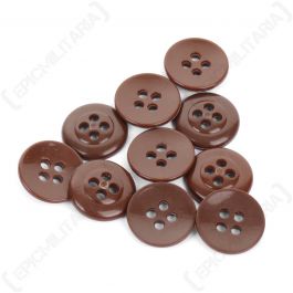 Brown Vintage Buttons - 1.6 cm - Epic Militaria
