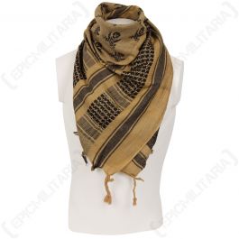 Skull Shemagh Headscarf - Coyote and Black - Epic Militaria