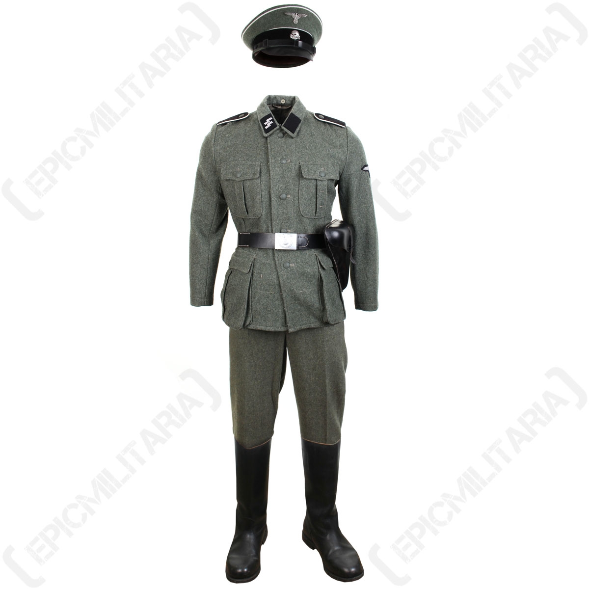 Nazi Ss Officer Black Uniform
